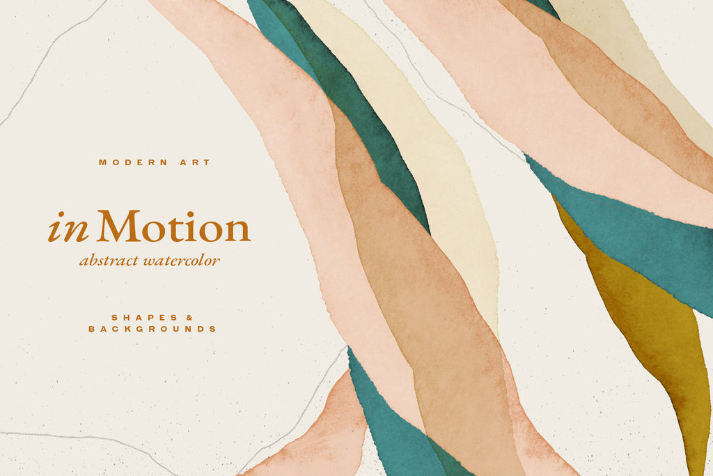 Hand-Painted Watercolor Shapes and Backgrounds – Little Valley Studio