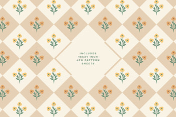 Earthy Floral Patterns, Shapes and Frames – Little Valley Studio