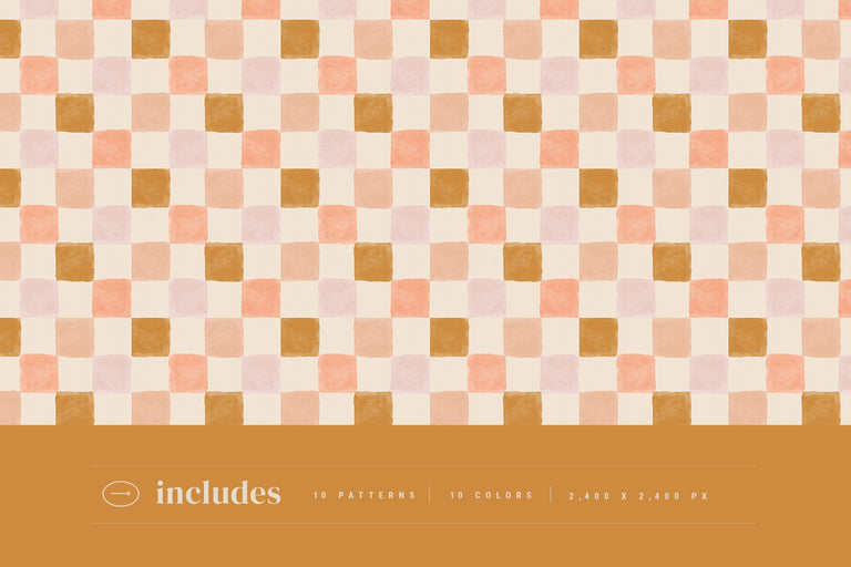 Checkered Painted Seamless Patterns – Little Valley Studio