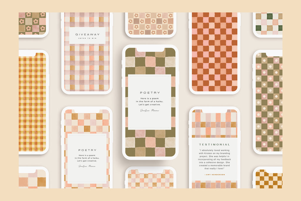 Checkered Painted Seamless Patterns – Little Valley Studio