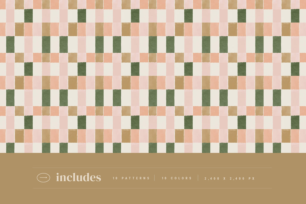 Checkered Painted Seamless Patterns – Little Valley Studio
