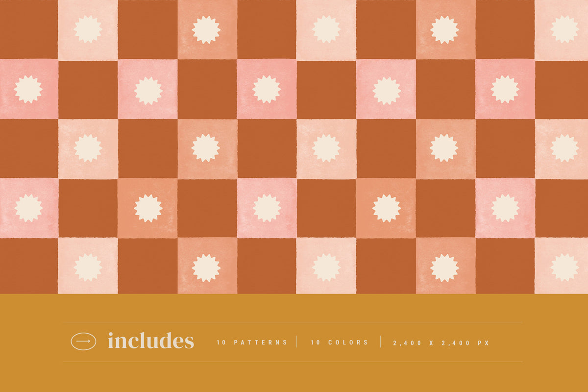 Checkered Painted Seamless Patterns – Little Valley Studio