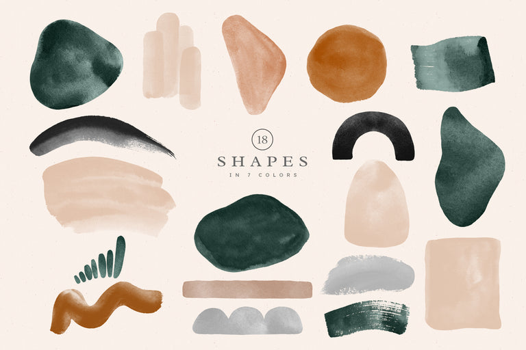 Earthy Abstract Shapes, Backgrounds and Logos – Little Valley Studio