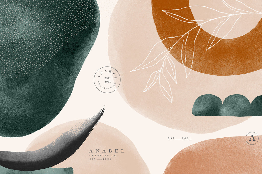 Earthy Abstract Shapes, Backgrounds and Logos – Little Valley Studio