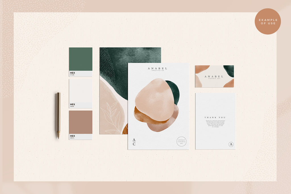Earthy Abstract Shapes, Backgrounds and Logos – Little Valley Studio
