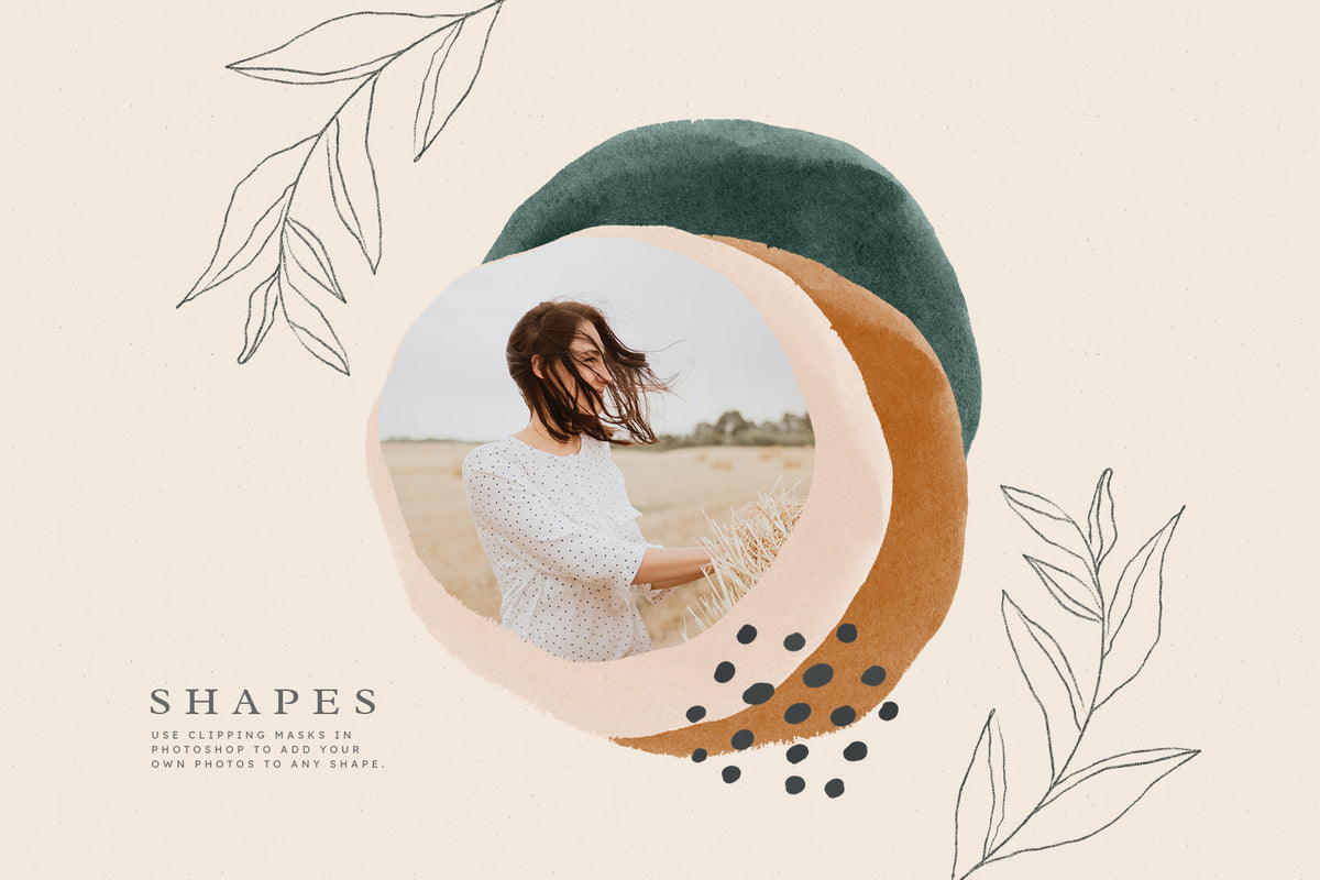 Earthy Abstract Shapes, Backgrounds and Logos – Little Valley Studio