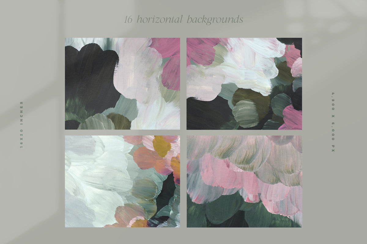 June Abstract Painted Backgrounds – Little Valley Studio