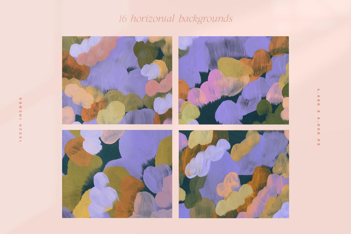 March Abstract Painted Backgrounds – Little Valley Studio