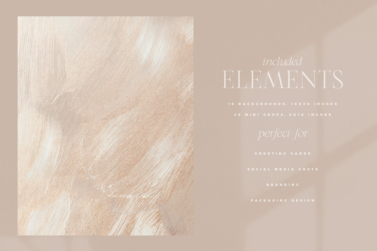 Neutral and Gold Abstract Backgrounds – Little Valley Studio