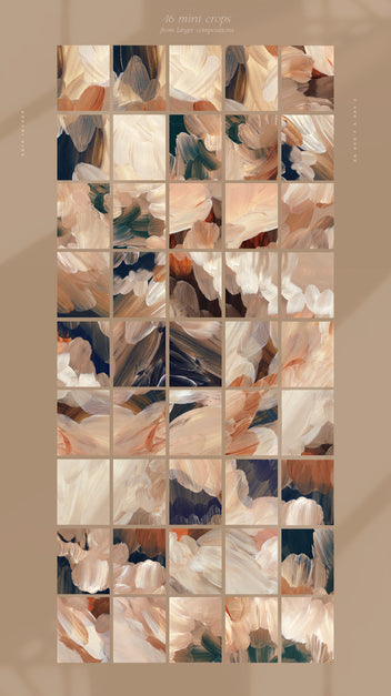 October Painted Abstract Backgrounds – Little Valley Studio