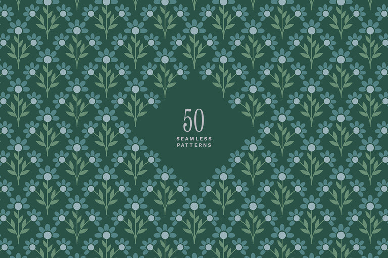 Earthy Floral Patterns, Shapes and Frames – Little Valley Studio